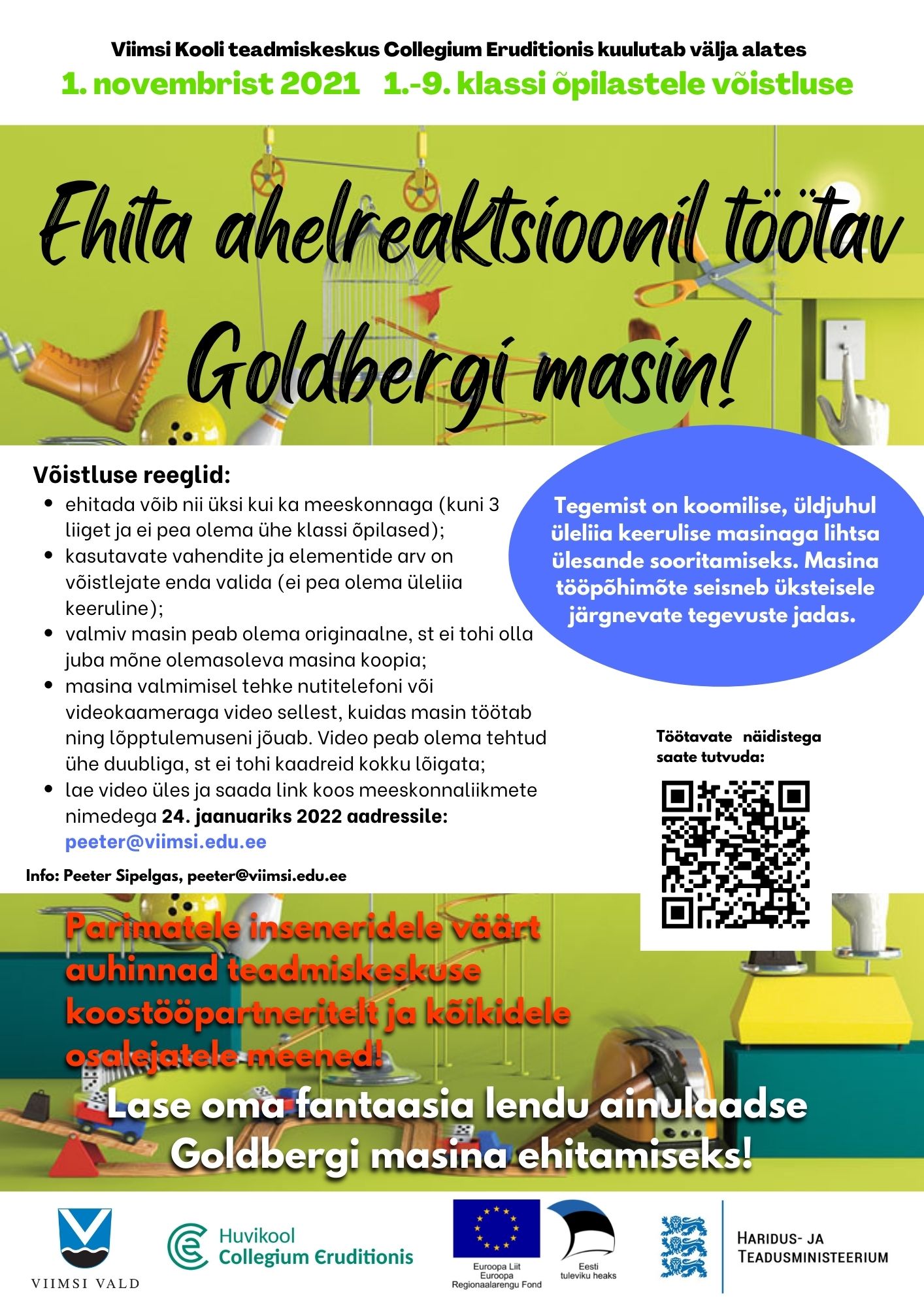Ehita ahelreaktsioonil töötav Goldbergi masin! – Viimsi kool